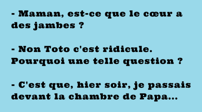 Blague : Toto pose une question à sa maman - Bon a Savoir