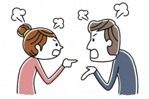 Un couple s’engueule dans la rue